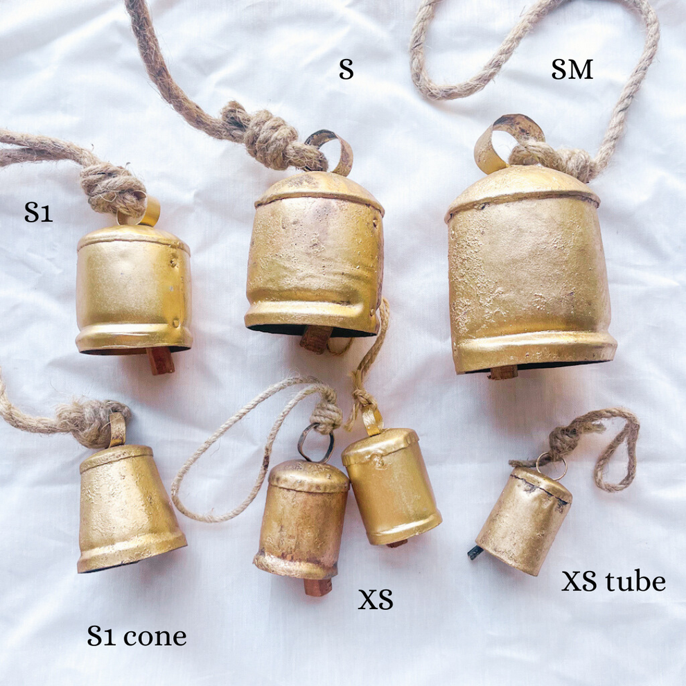 Cow bell in rusted brass iron (gold Christmas bell) – Long Island ...
