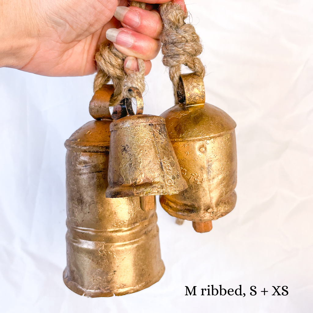 Cow bell in rusted brass iron (gold Christmas bell) – Long Island ...